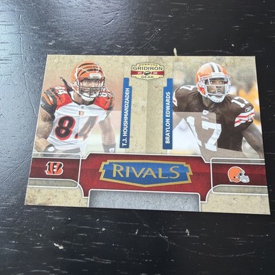2008 Donruss Gridiron Gear Rivals /500 Braylon Edwards TJ ...