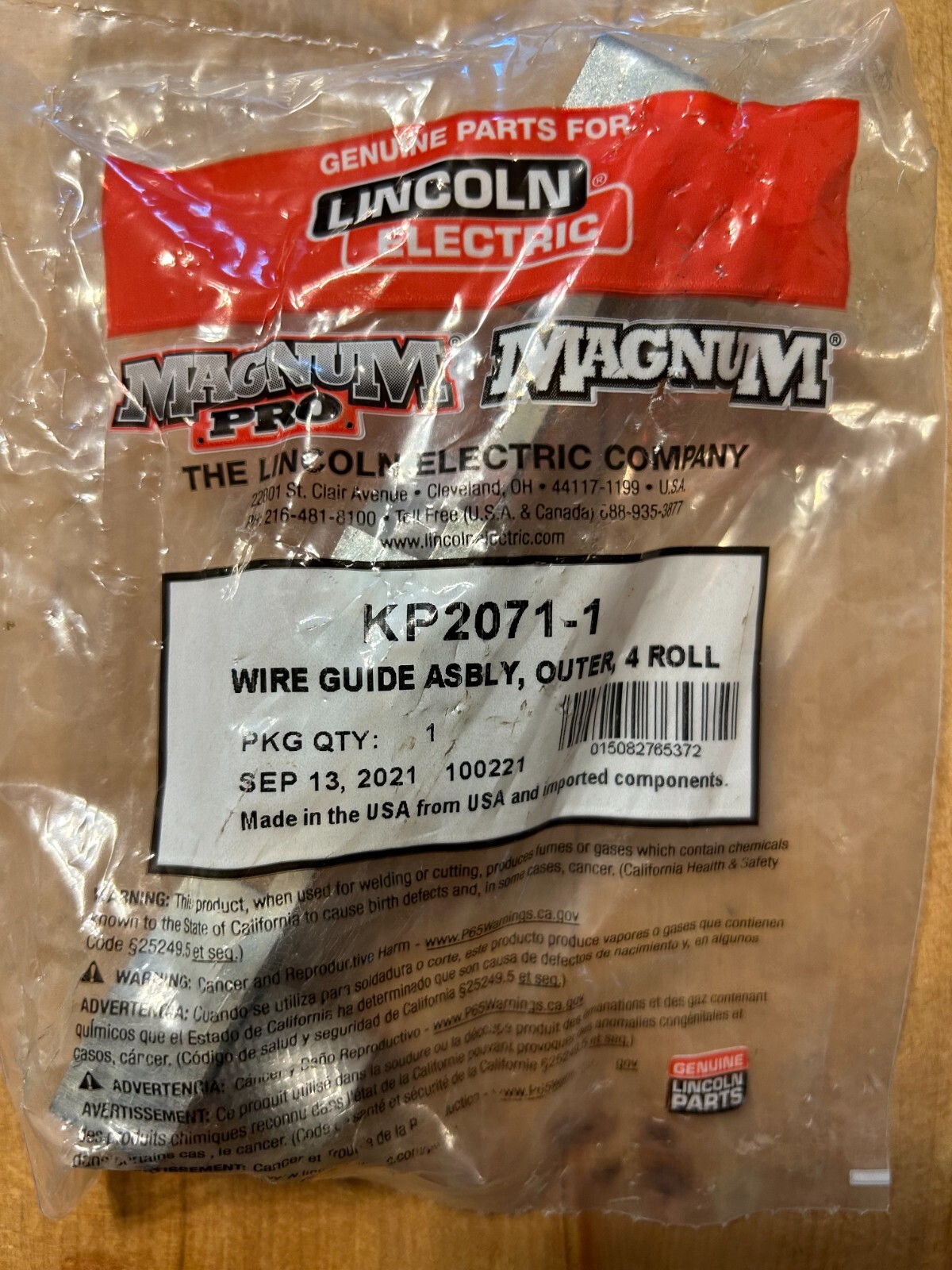 LINCOLN ELECTRIC KP2071-1 WIRE GUIDE ASBLY, OUTER, 4 ROLL | eBay