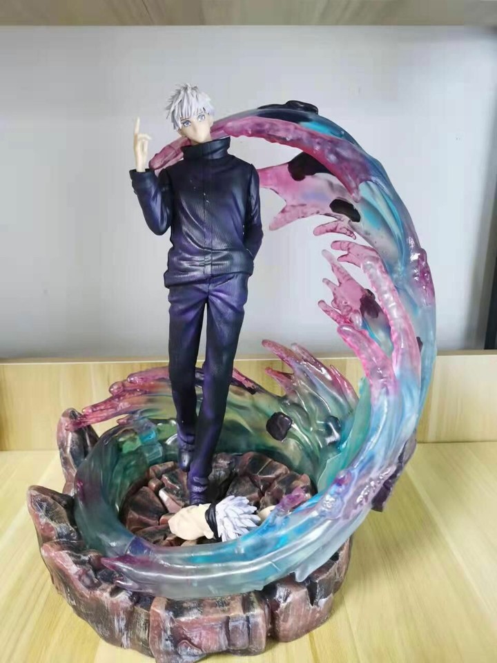 Jujutsu Kaisen Gojo Satoru 36cm PVC Model Figure Toy w/ 2 Heads LED ...