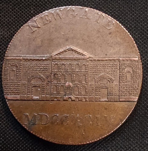 MIDDLESEX NEWGATE PRISON 1794 MDCCXCIV HALFPENNY TOKEN COLLECTABLE ...