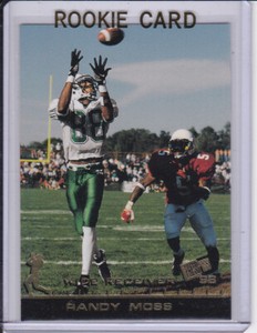 RANDY MOSS ROOKIE CARD 1998 Marshall RC NCAA College Football VIKINGS ...