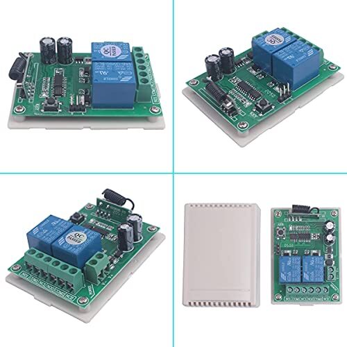 Wireless Switch DC 12V 2CH Wireless Remote Control Switch, DC12V 2 ...