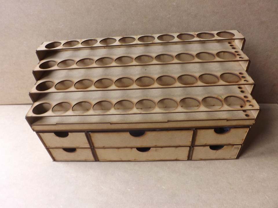 Paint Stand 40 Tins rack storage drawers Humbrol Revell Enamel, wargame ...