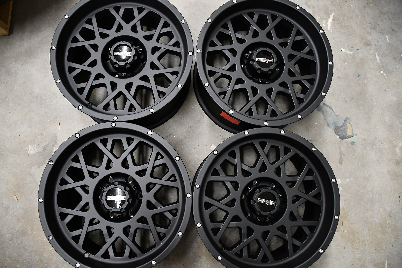 Set 4 18x9 Vision Rocker Satin Black Wheels 6x5.5 -12mm Rims | eBay