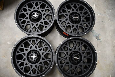 Set 4 18x9 Vision Rocker Satin Black Wheels 6x5.5 -12mm Rims | eBay