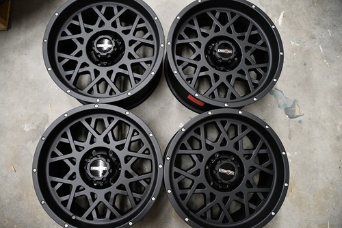 Set 4 18x9 Vision Rocker Satin Black Wheels 6x5.5 -12mm Rims | eBay