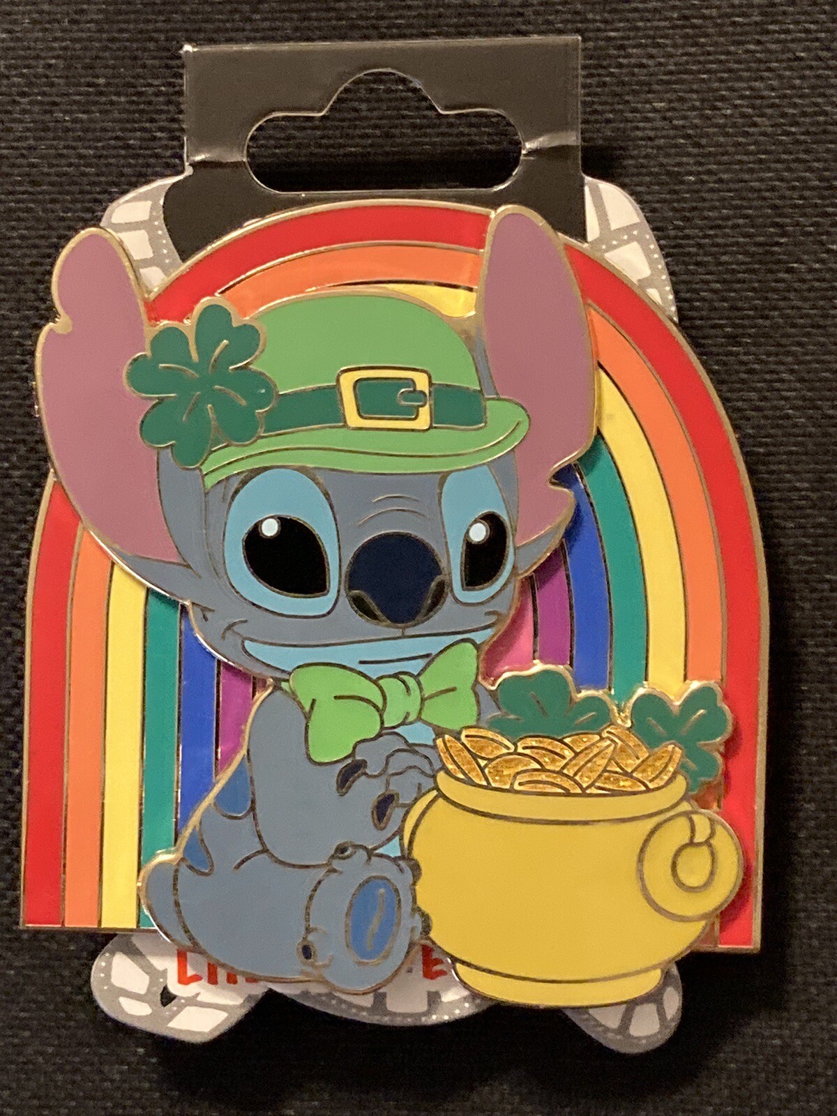 DISNEY DSSH DSF ST. PATRICK'S DAY STITCH SURPRISE RELEASE PIN ON CARD ...