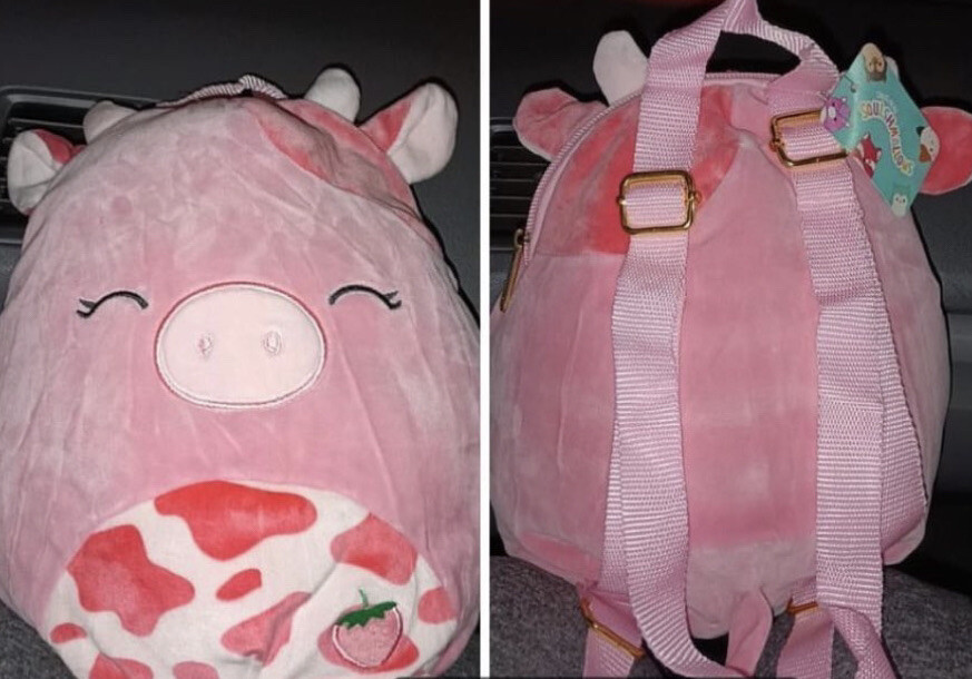 Calynda Strawberry Cow Backpack Squishmallow Exclusive NWT IN HAND | eBay