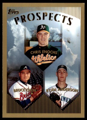 1999 Topps Chris Enochs/Bruce Chen/Ryan Anderson Baseball Card F #210 ...