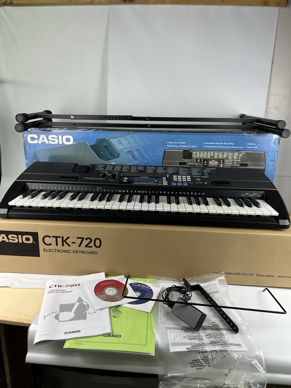 Casio Ctk-720 61 Key Portable Keyboard - Black No Stand for sale online ...