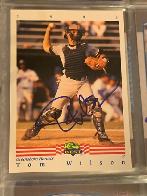 TOM WILSON AUTOGRAPHED SIGNED 1992 CLASSIC BEST MINORS CARD BLUE JAYS ...
