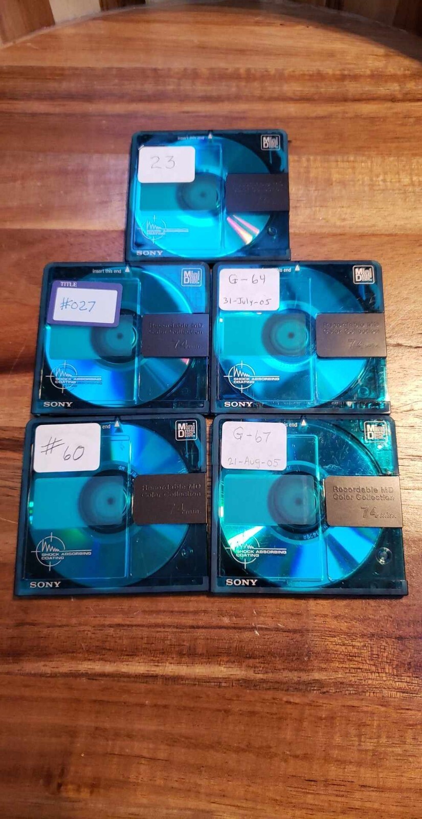 5 Sony TEAL 74 Minute Color collection - 5 - all Teal Mini Discs. | eBay