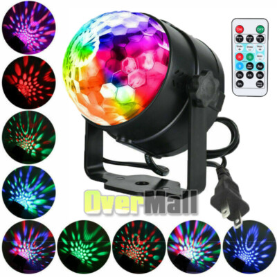 LED Stage Ball Night Light Projector Ocean Sky Xmas Party Birthday Lamp ...
