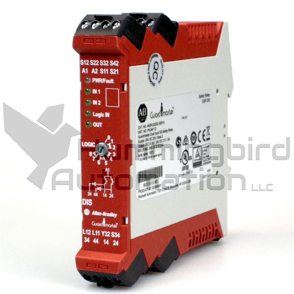 Allen-Bradley 440R-D22S2 Guardmaster Dual Input SS Safety Relay for ...