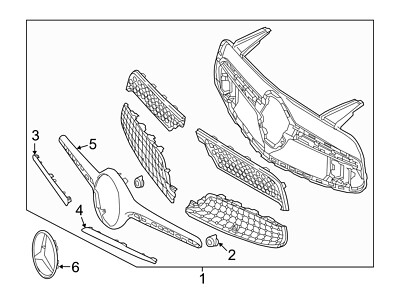 Genuine OEM Front Grille Cap For Mercedes 2318840074 | eBay