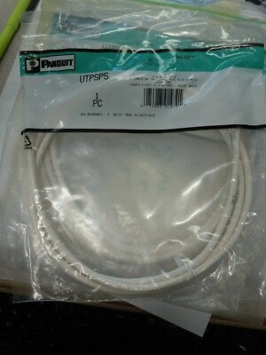 Panduit TX6 PLUS patch cable - 5 ft - off white UTPSP5. Lot of 4 | eBay