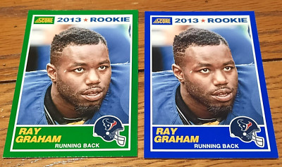RAY GRAHAM-2013 SCORE RETRO 1989 BLUE & GREEN ROOKIE 🏈 FOOTBALL CARD ...