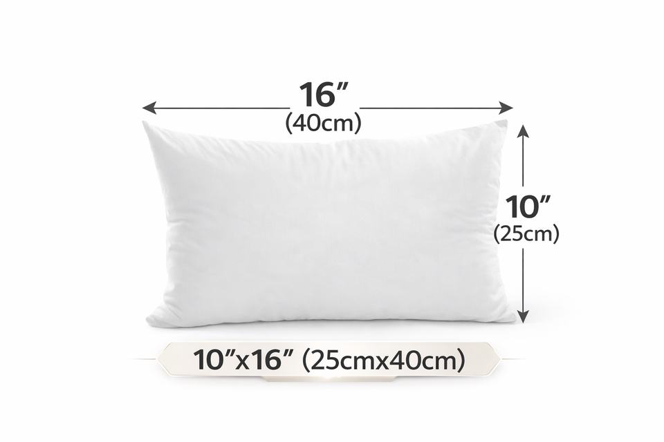 Rectangular Oblong Shape Cushion Pads Inner Inserts Hollowfiber Filled ...