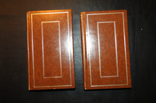 Merriam Webster Dictionary & Rogets Thesaurus Leather HC VTG Pocket Set ...
