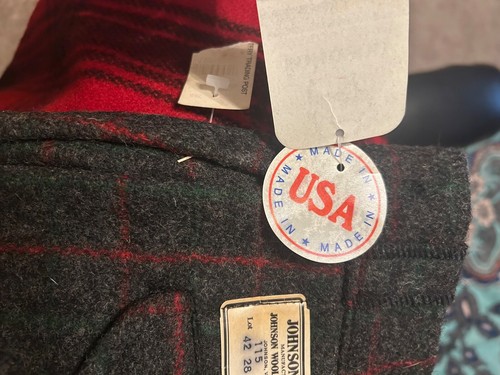 Johnson Woolen Mills Mens Malone Plaid Wool Hunting Field Pants Size ...