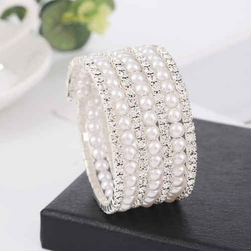 Multi Layer Crystal Bracelet Shining Bridal Jewelry Women's | eBay ...