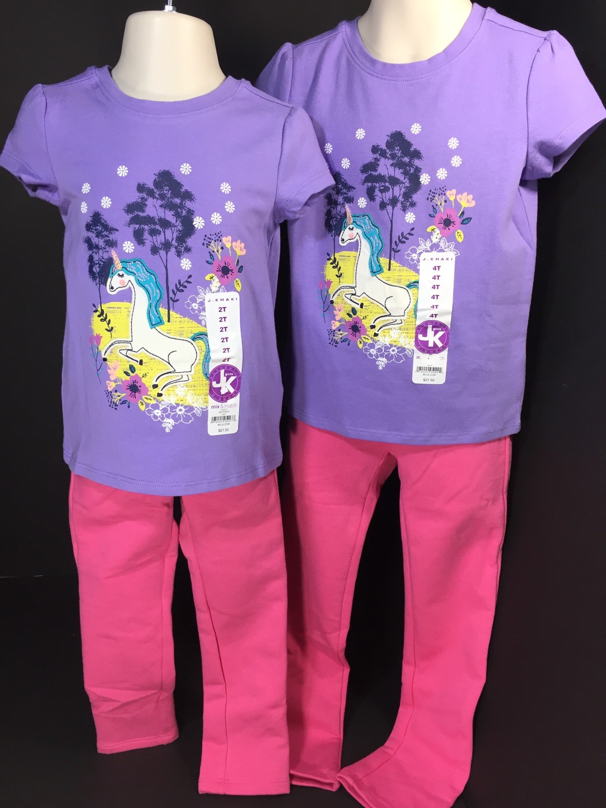 Purple Pink New Children Clothes Girl 2 PC J.Khaki Kids Top 2T 4T ...