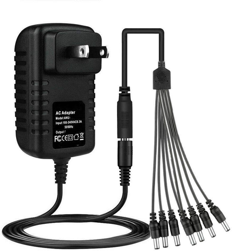 8-Way Splitter Cable AC Adapter for Lorex ACC-U81 ACCU81 Security ...