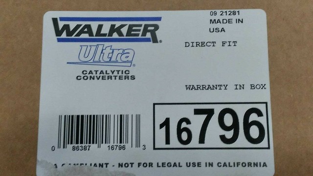 Catalytic Converter-EPA Front Walker 16796 for sale online | eBay