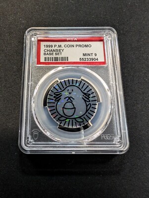 1999 Pokemon Chansey Base Set Promo Coin PSA Mint 9 SUPER LOW POP! JC ...