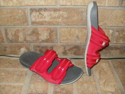 New Vionic Sarah Lady's Slide Sandal 8.5 W Wide Orthaheel/ Red MSRP $85 ...