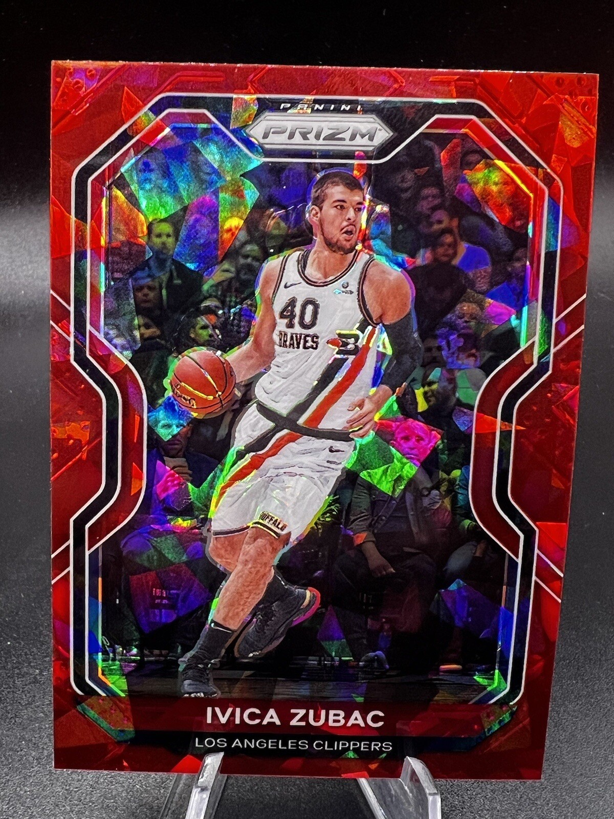2020-21 Panini Prizm Prizms Red Ice #196 Ivica Zubac Clippers Team ...