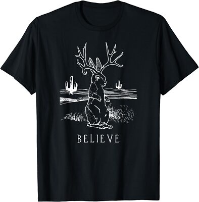 New Limited Cryptid Rabbit Bunny, Believe Jackalope T-Shirt | eBay