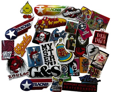 SKATEBOARD STICKER Lot Of 12 Thrasher Indy Sims World Industries JNCO ...