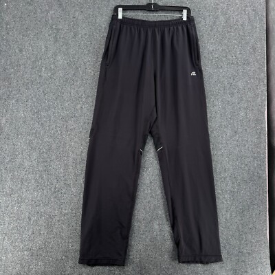 Road Runner Sports Track Pants Mens Medium Black Ankle Zip Pockets ...