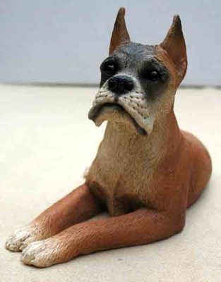 CASTAGNA DOG FIGURINES - BOXER, LYING DOWN, CROPPED EARS, ITEM 006 | eBay