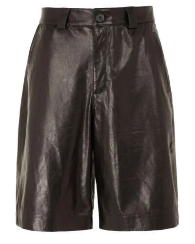 Brown Biker Boxer Lambskin Shorts Genuine Stylish Gym 100% Leather ...