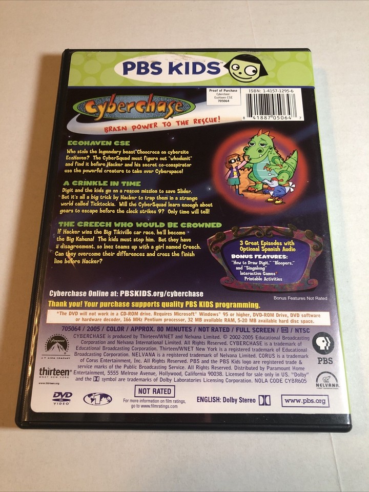 Cyberchase: Ecohaven Cse (DVD, 2005) PBS Kids | eBay
