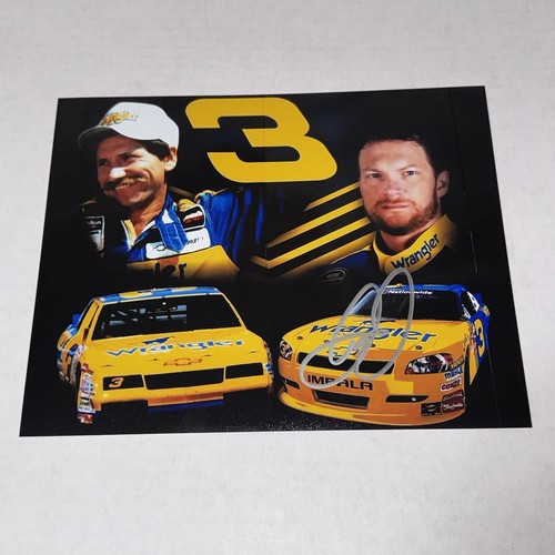 2- Dale Earnhardt Jr with SR WRANGLER DAYTONA CHEVY #3 signed NASCAR ...