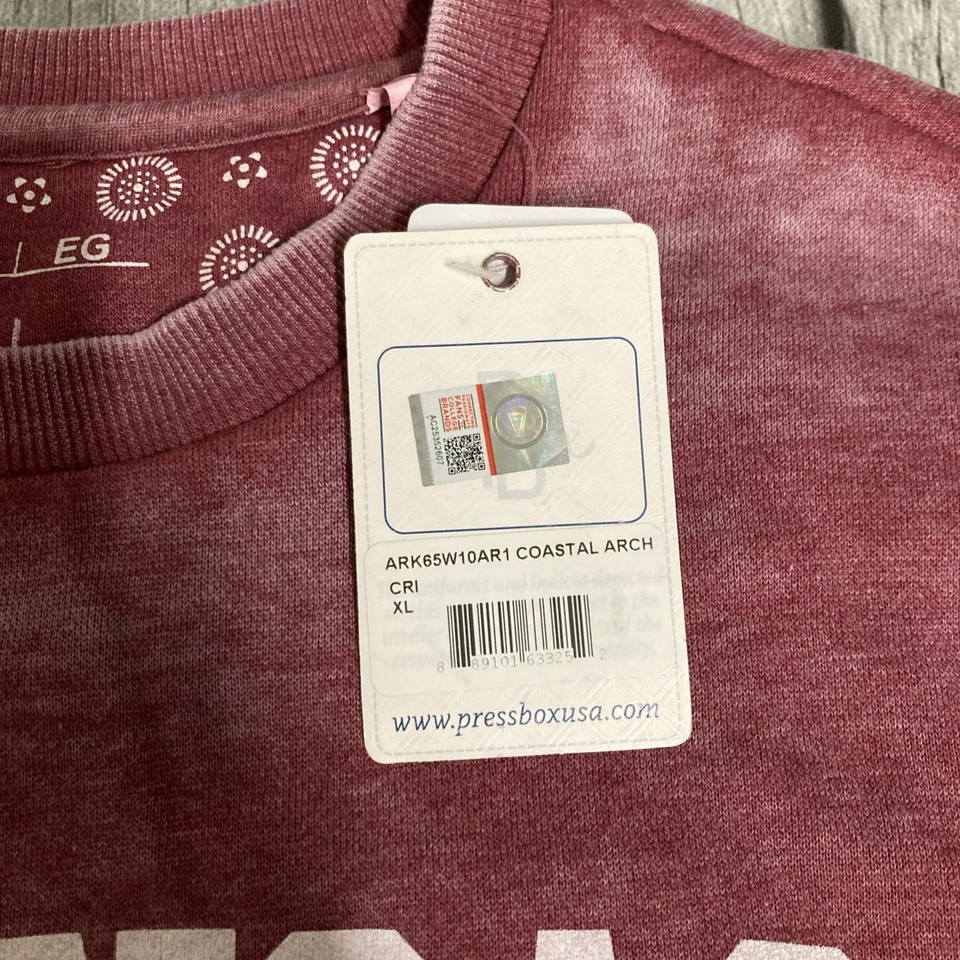 NWT Women’s Pressbox Arkansas Razorbacks Vintage Wash Tunic Sweatshirt ...