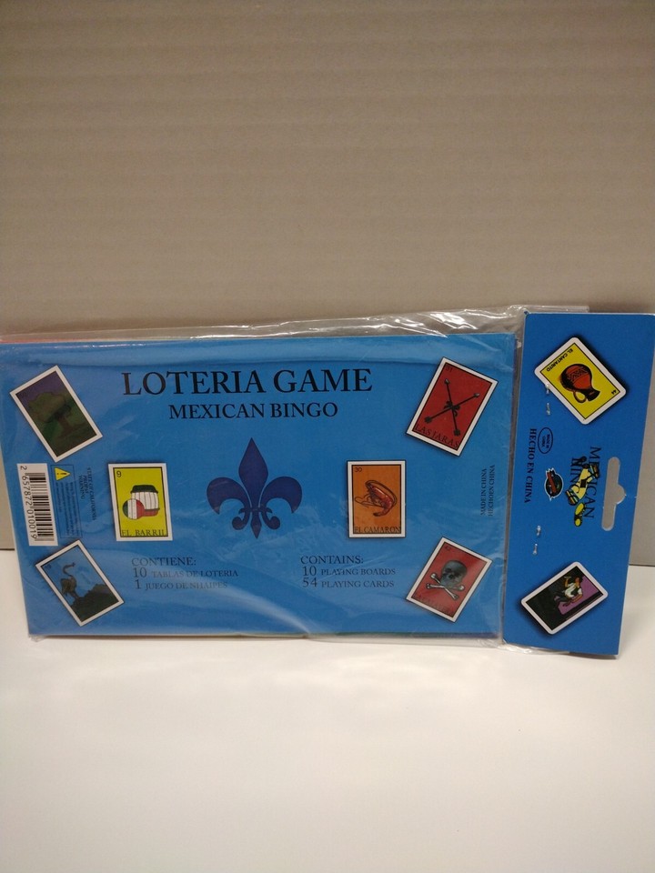 MEXICAN BINGO LOTERIA GAME CONTAINING 10 PLAYING BOARDS & 54 PLAYING ...