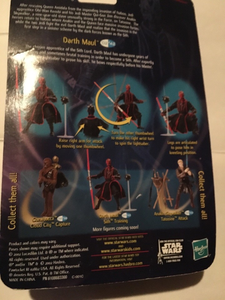 Star Wars The Phantom Menace Sith Training Darth Maul Hasbro | eBay