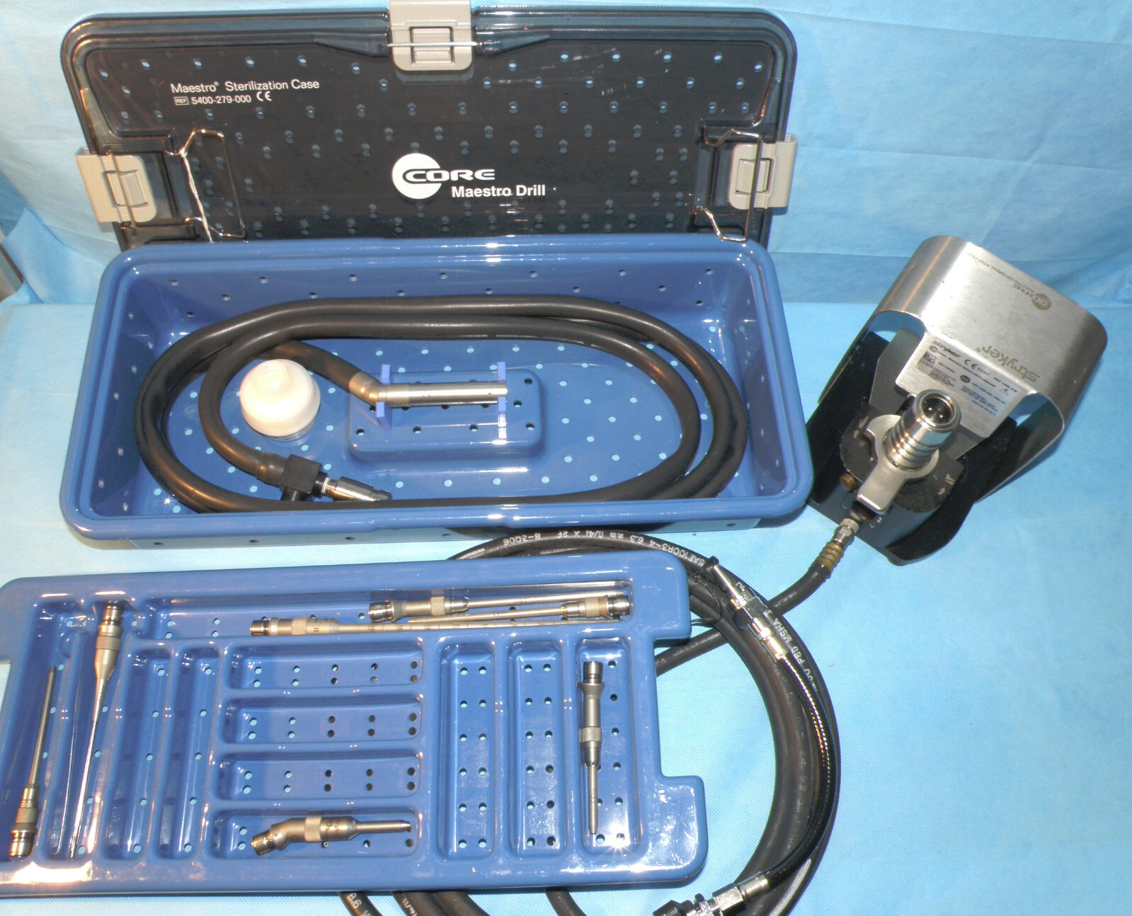 STRYKER 5400-200 Core Maestro Orthopedic Drill set w 7 attachments | eBay
