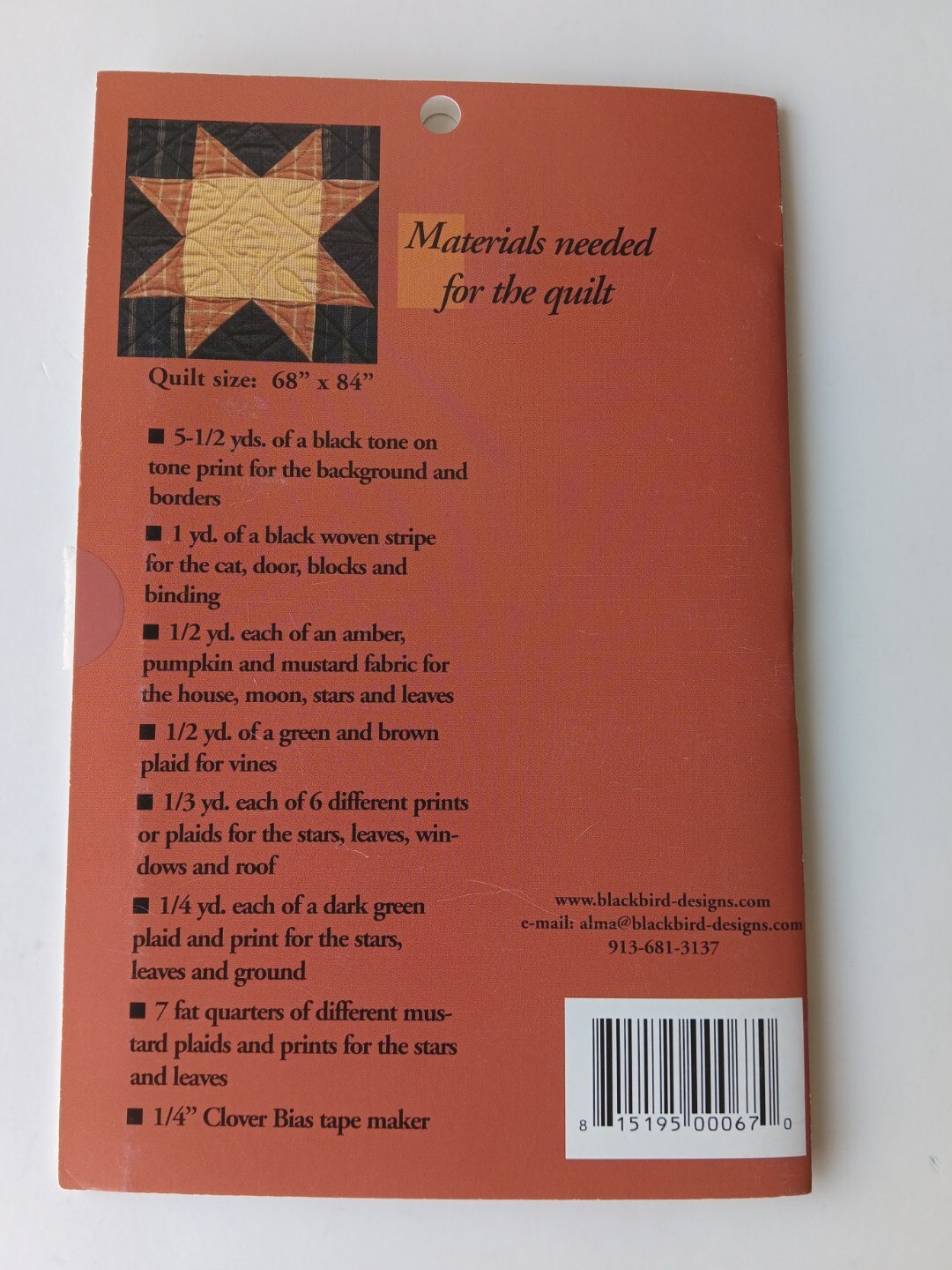 Blackbird Designs - Midnight Silhouette Halloween Fall Cat Quilt ...