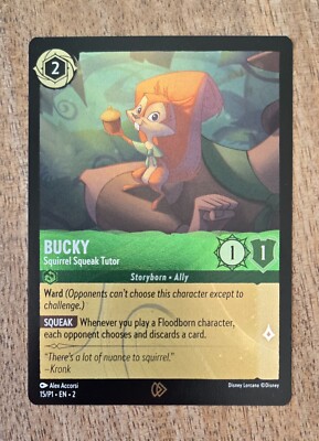 Disney Lorcana-ERRATA- Bucky - Squirrel Squeak Tutor - 15/P1 - Foil ...
