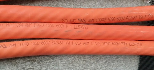 AWM 10070 105C 600V E42481 VW-1 CSA FT1 ARC WELDING CABLE 850MM ORANGE ...