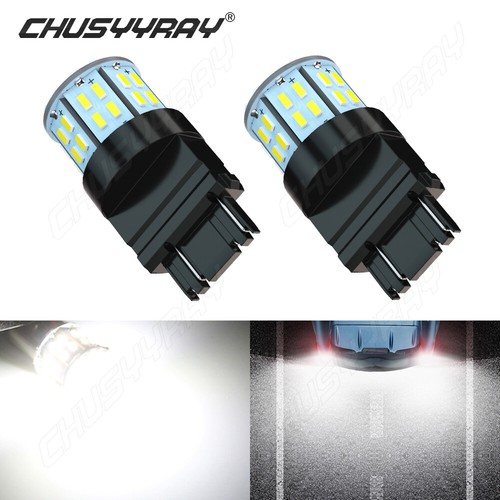 Pair 3157 3156 LED Reverse Backup Light Bulbs 6500K White 1000LM Super ...