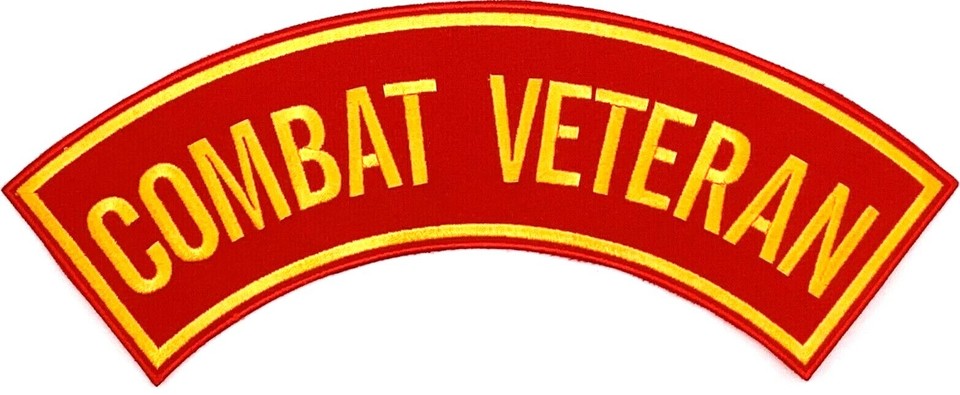 COMBAT VETERAN MILITARY MOTORCYCLE VEST 11" ROCKER PATCH BL-8 | eBay