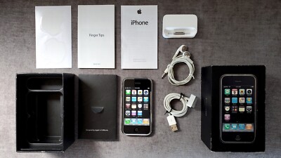 Original iPhone 1st Generation 2G - 16GB A1203 w/ Box, Manuals, Apple ...