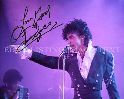 PRINCE SIGNED AUTOGRAPH 8X10 RPT PHOTO PURPLE RAIN THE REVOLUTION | eBay