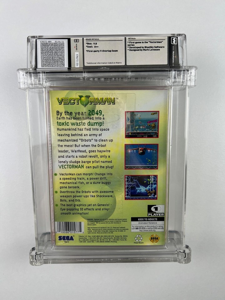 Vectorman - Sega Genesis - Factory Sealed - WATA Graded 9.8 A++ MINT ...
